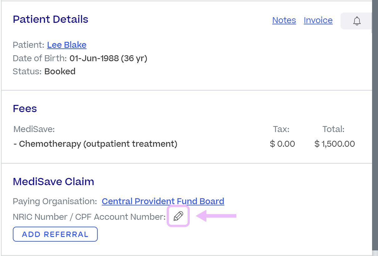 Set up billing for MediSave – Halaxy Help Guide | Singapore