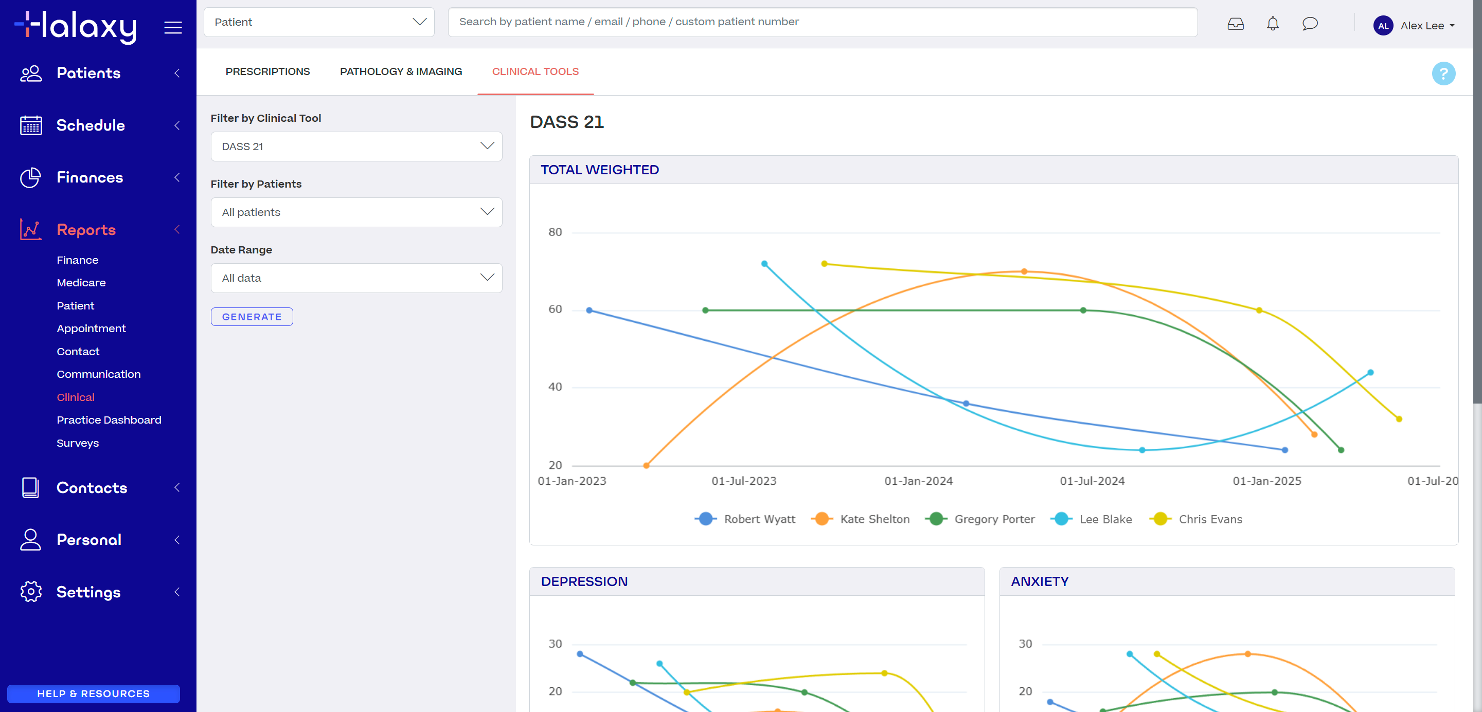 Guide to Clinical reports – Halaxy Help Guide | Singapore